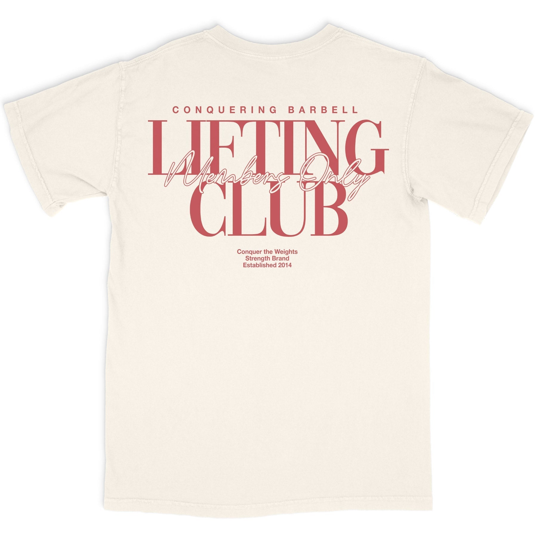 Lifting Club - Members Only - Oversized tee - Conquering Barbell