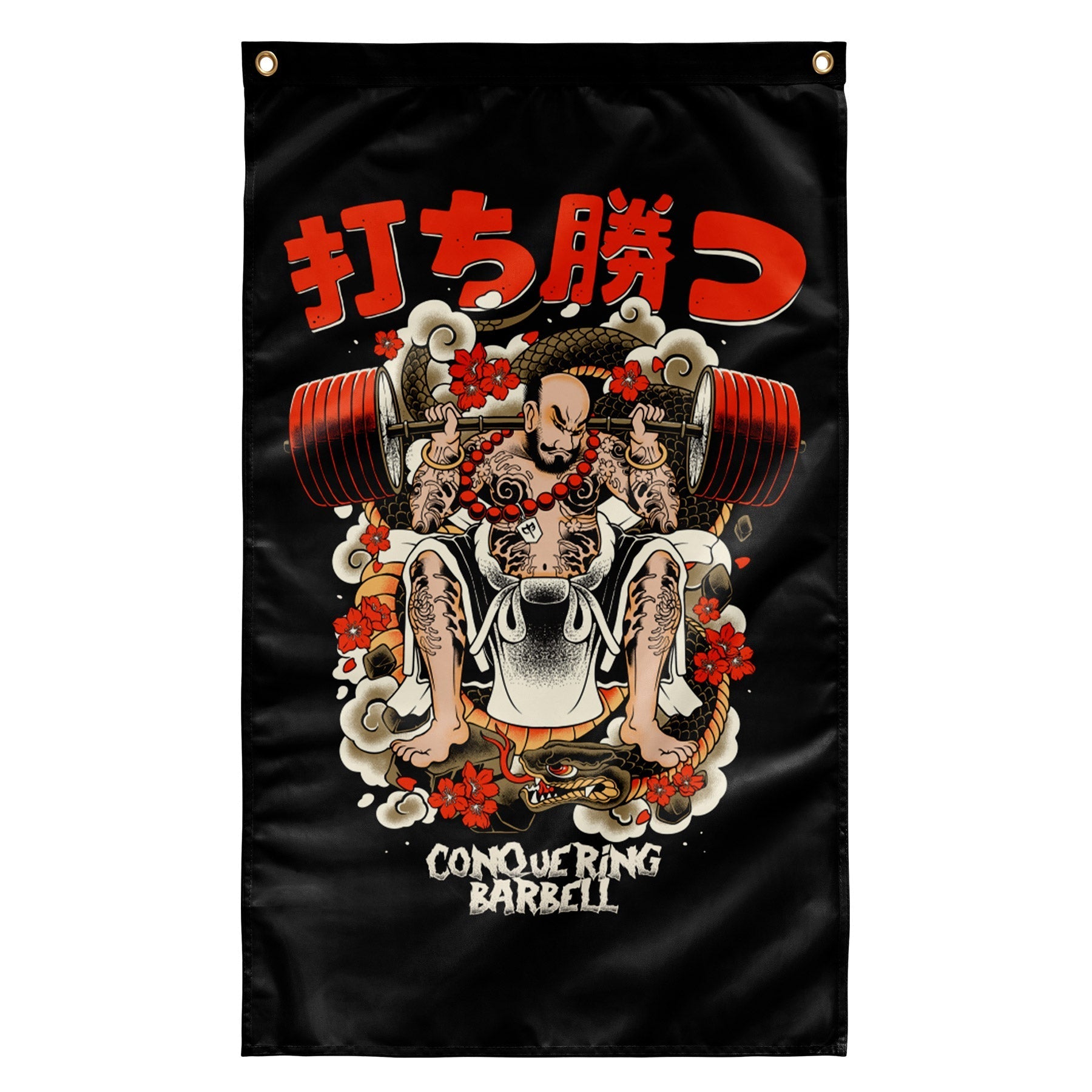 Tattooed Priest - 3' x 5' Polyester Flag - Conquering Barbell